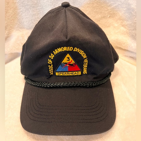 Accessories | Vtg Third Armored Division Us Army Black Baseball Cap ...